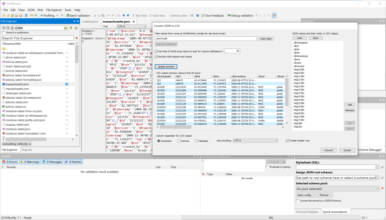 Seamless conversion of large JSON data to CSV with JSONBuddy Seamless conversion of large JSON data to CSV with JSONBuddy