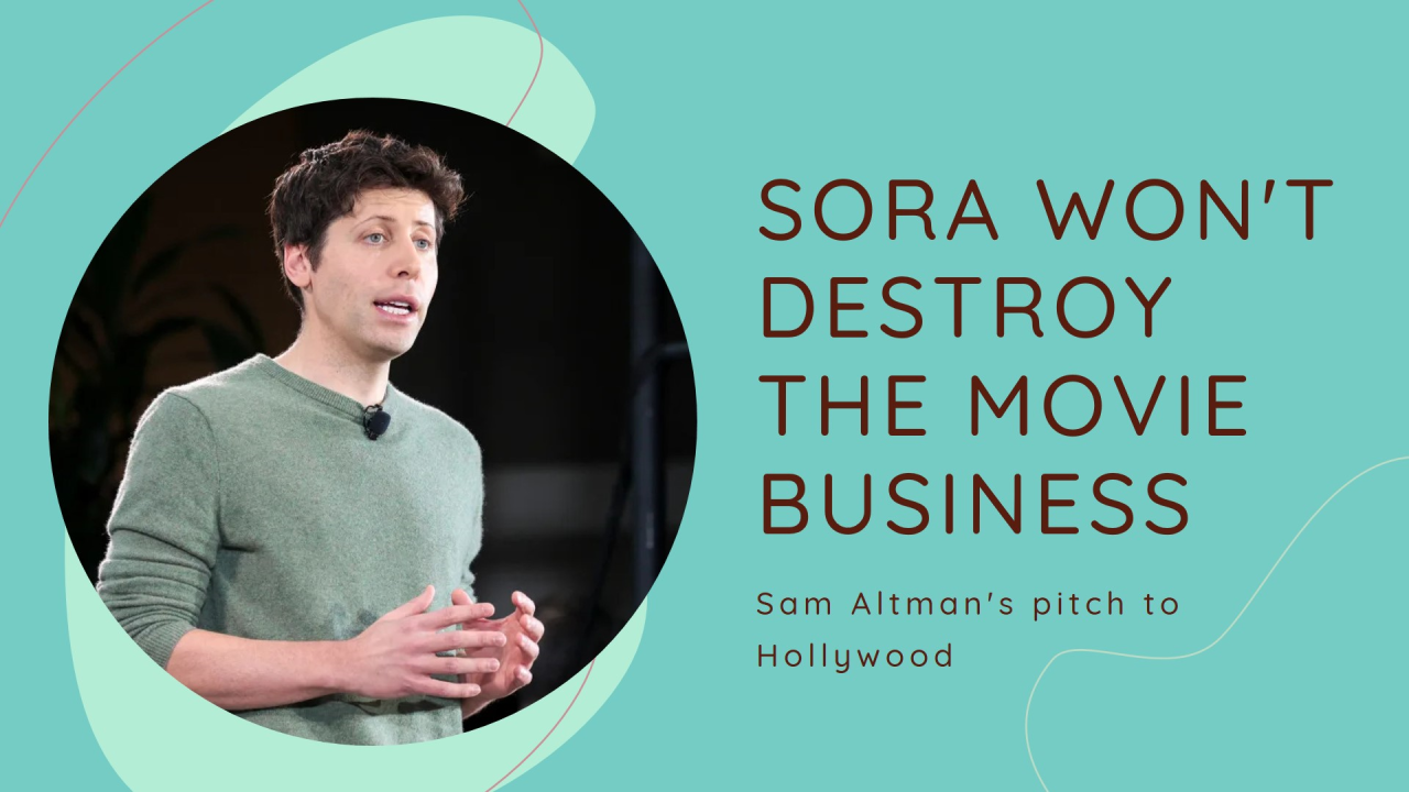 Sam Altman is trying to convince Hollywood that Sora won't d Sam Altman is trying to convince Hollywood that Sora won't d