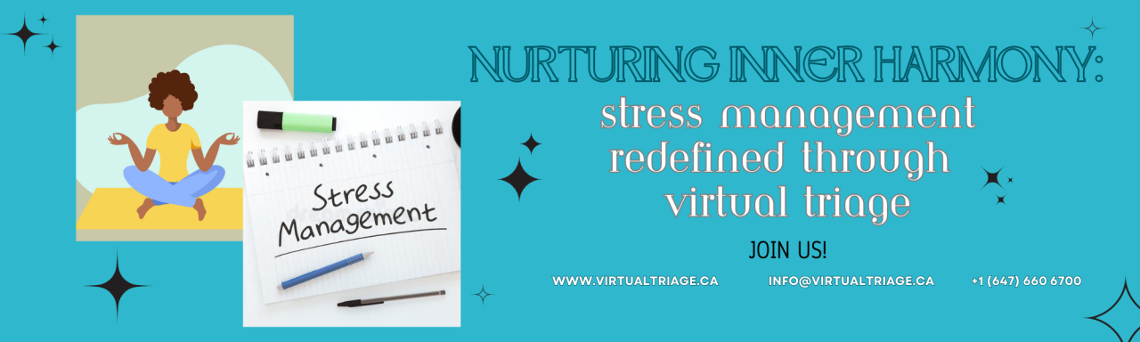 Nurturing Inner Harmony: Stress Management Redefined Through Virtual Triage Nurturing Inner Harmony: Stress Management Redefined Through Virtual Triage
