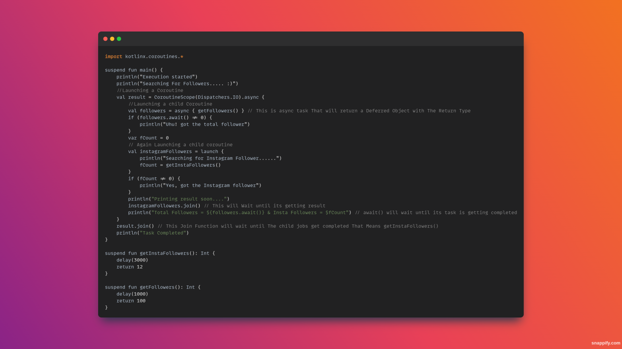 Launch Vs Async in Kotlin Coroutine Launch Vs Async in Kotlin Coroutine