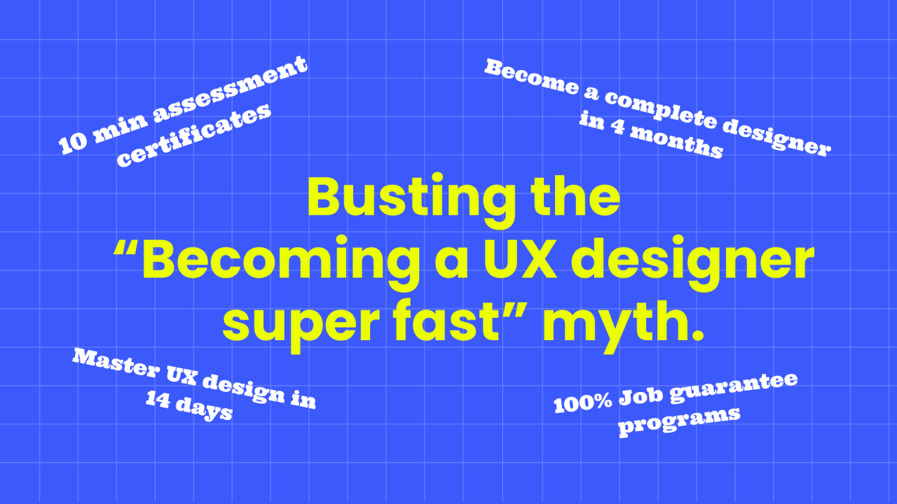 The myth of mastering UX quickly: The real career journey. The myth of mastering UX quickly: The real career journey.