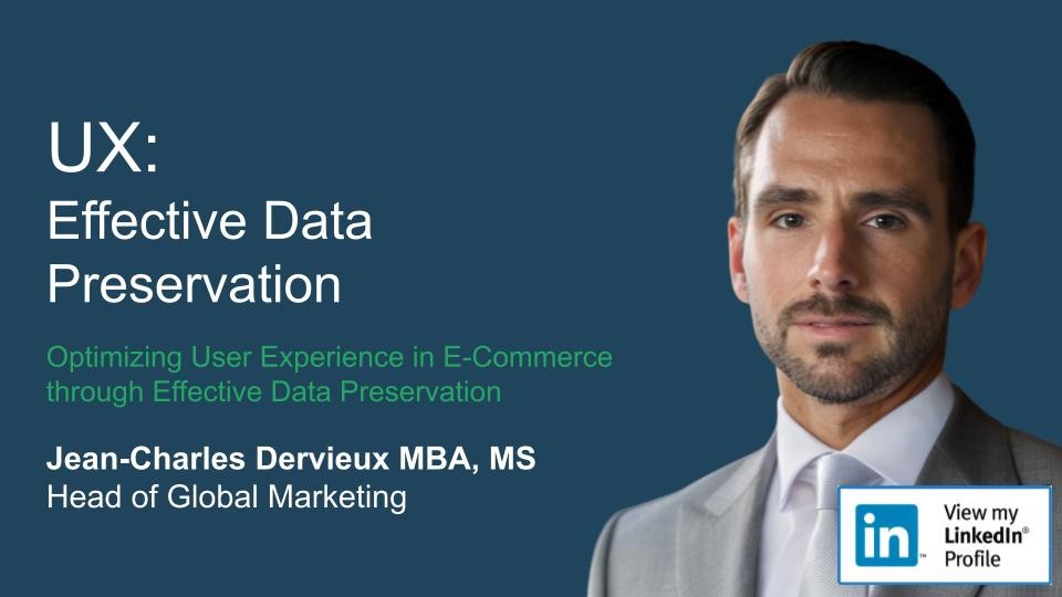 Optimizing User Experience in E-Commerce through Effective Data ... Optimizing User Experience in E-Commerce through Effective Data ...