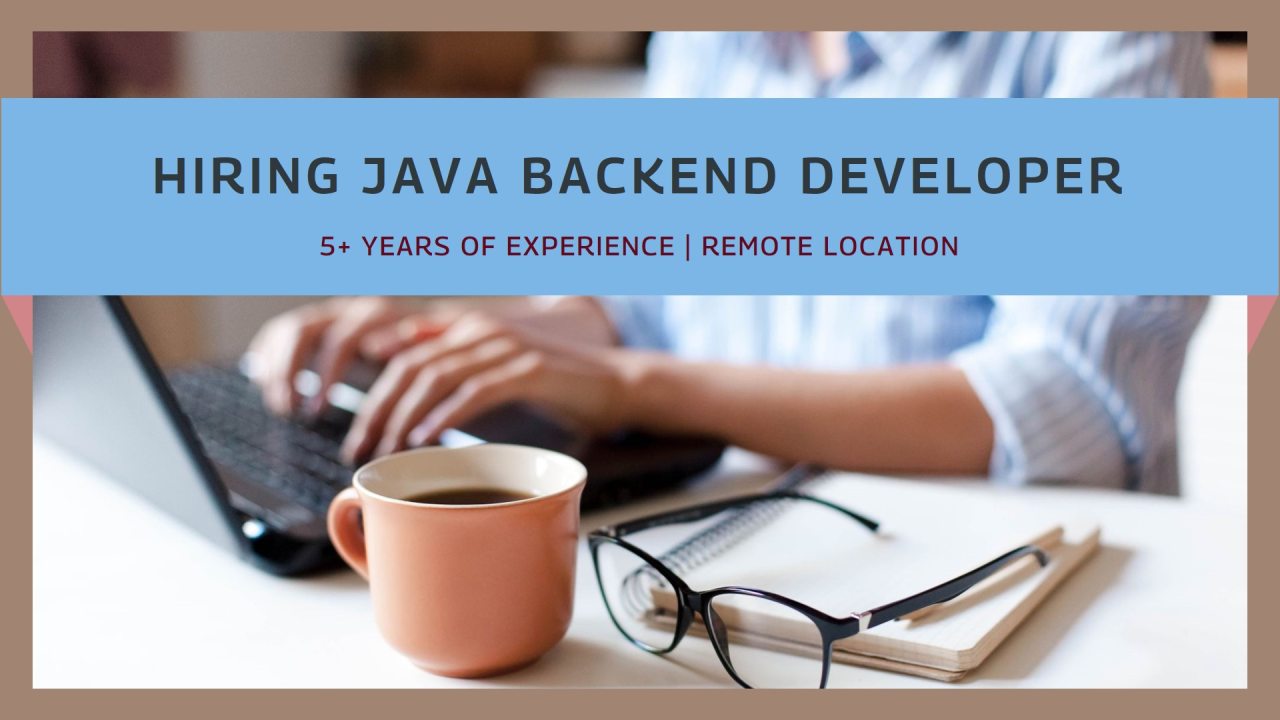 Back-End Developer Java Back-End Developer Java