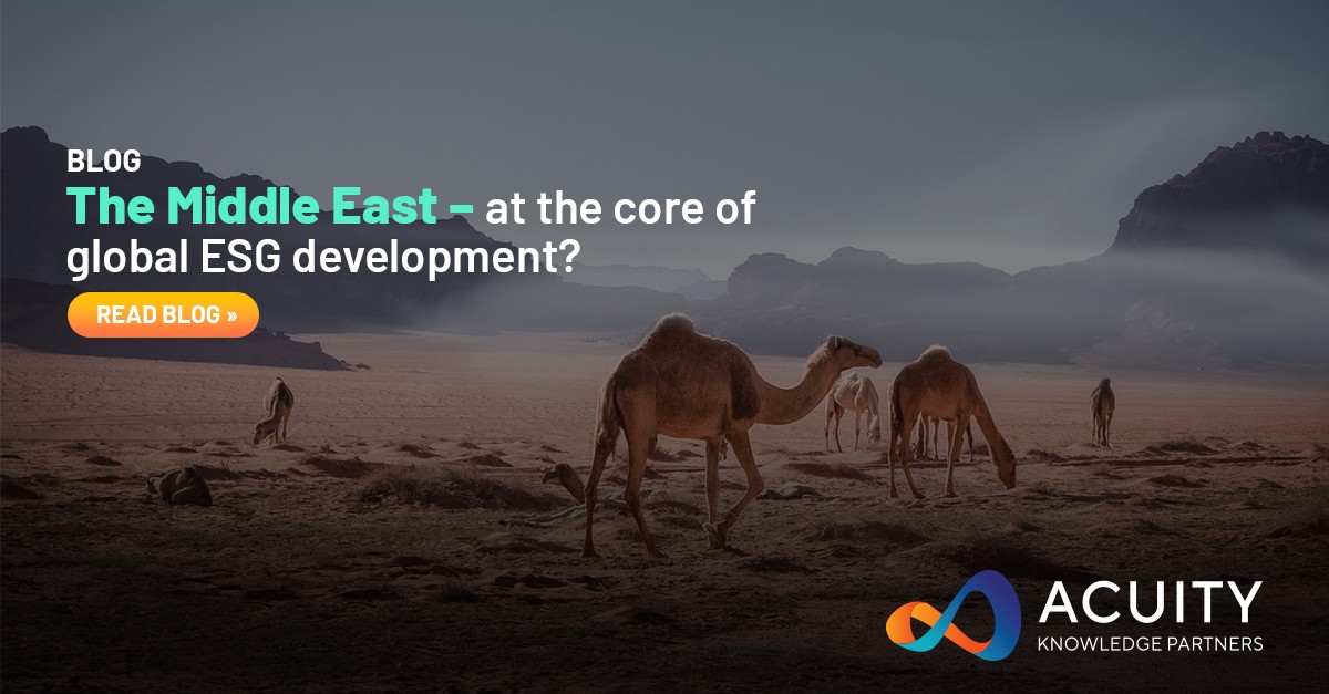 The Middle East – at the core of global ESG development? The Middle East – at the core of global ESG development?