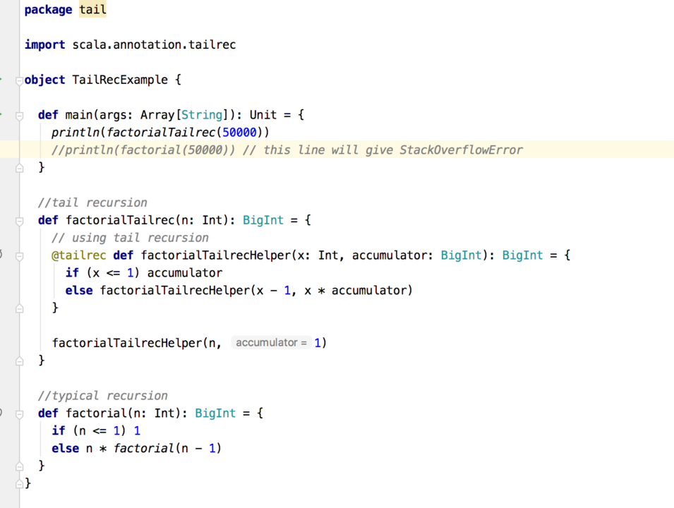 Tail recursion Tail recursion