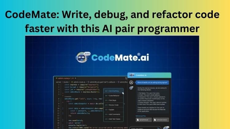 Codemate Lifetime Deal: Unlock Endless Coding Potential! Codemate Lifetime Deal: Unlock Endless Coding Potential!