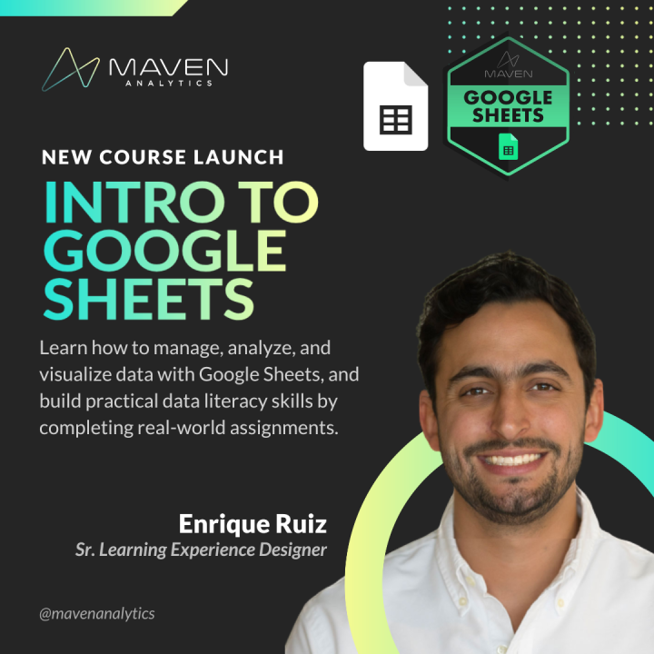 COURSE LAUNCH: Intro to Google Sheets! COURSE LAUNCH: Intro to Google Sheets!