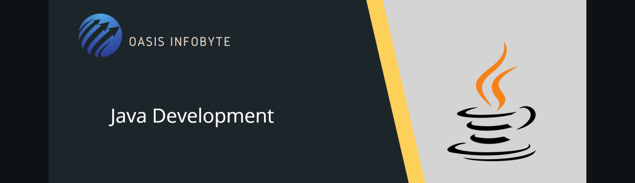 Oasis Infobyte Java Development Internship Oasis Infobyte Java Development Internship