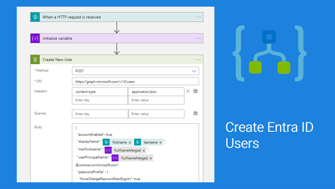 Create a user with a logic app and managed identity Create a user with a logic app and managed identity