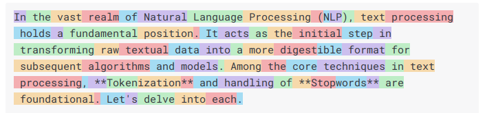 Text Processing Basics: A Dive into Tokenization and Stopwords Text Processing Basics: A Dive into Tokenization and Stopwords