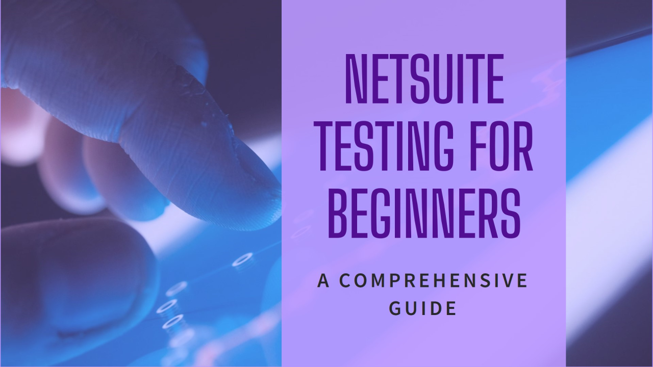 NetSuite Testing for Beginners: A Comprehensive Guide NetSuite Testing for Beginners: A Comprehensive Guide