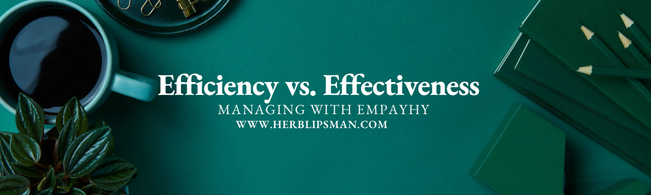 Efficiency vs Effectiveness Efficiency vs Effectiveness