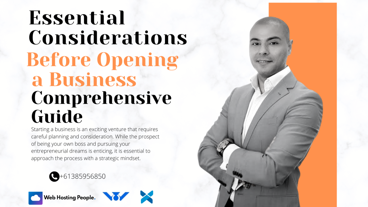 Essential Considerations Before Opening a Business: A Comprehensive Guide Essential Considerations Before Opening a Business: A Comprehensive Guide