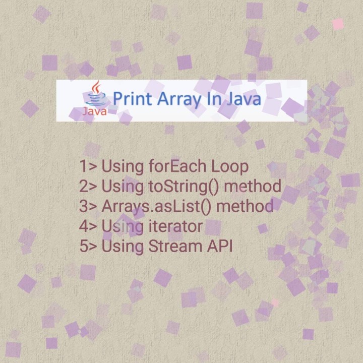 Printing Arrays in different ways Printing Arrays in different ways