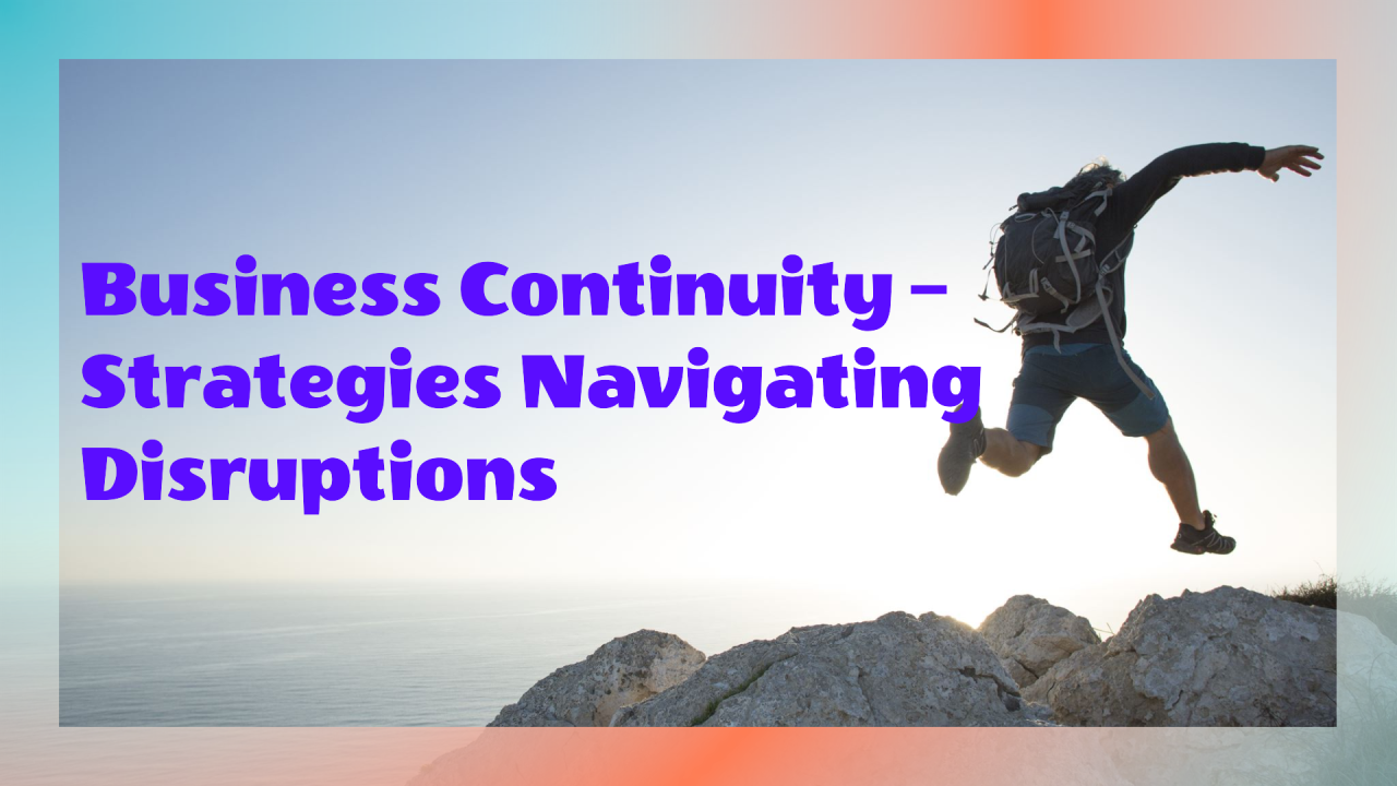 Business Continuity – Strategies Navigating Disruptions Business Continuity – Strategies Navigating Disruptions