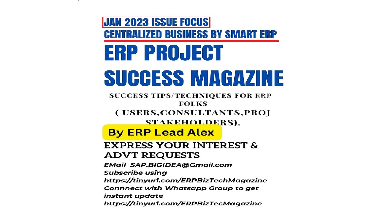 Enabling Centralized Business Functions by Smart ERP Enabling Centralized Business Functions by Smart ERP
