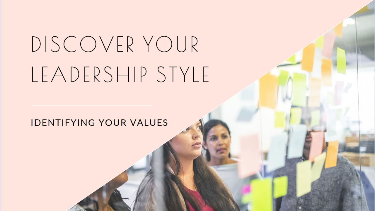 Technical Leader: Identifying Your Leadership Style and Values Technical Leader: Identifying Your Leadership Style and Values