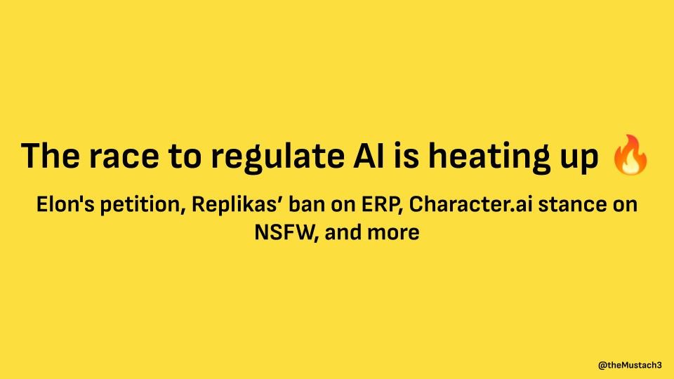 The race to regulate AI is heating up: Elon's petition, Replikas ban on ... The race to regulate AI is heating up: Elon's petition, Replikas ban on ...