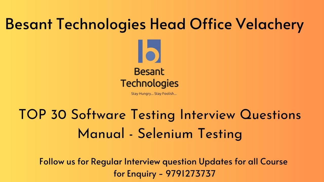 Top Software Testing Interview Questions Top Software Testing Interview Questions