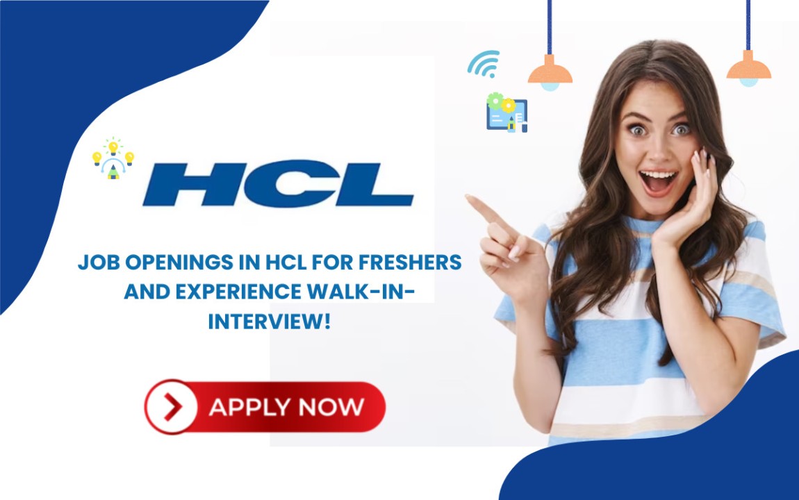 HCLTech Is Hiring Walk-in Interview For #Fresher & #Experience HCLTech Is Hiring Walk-in Interview For #Fresher & #Experience
