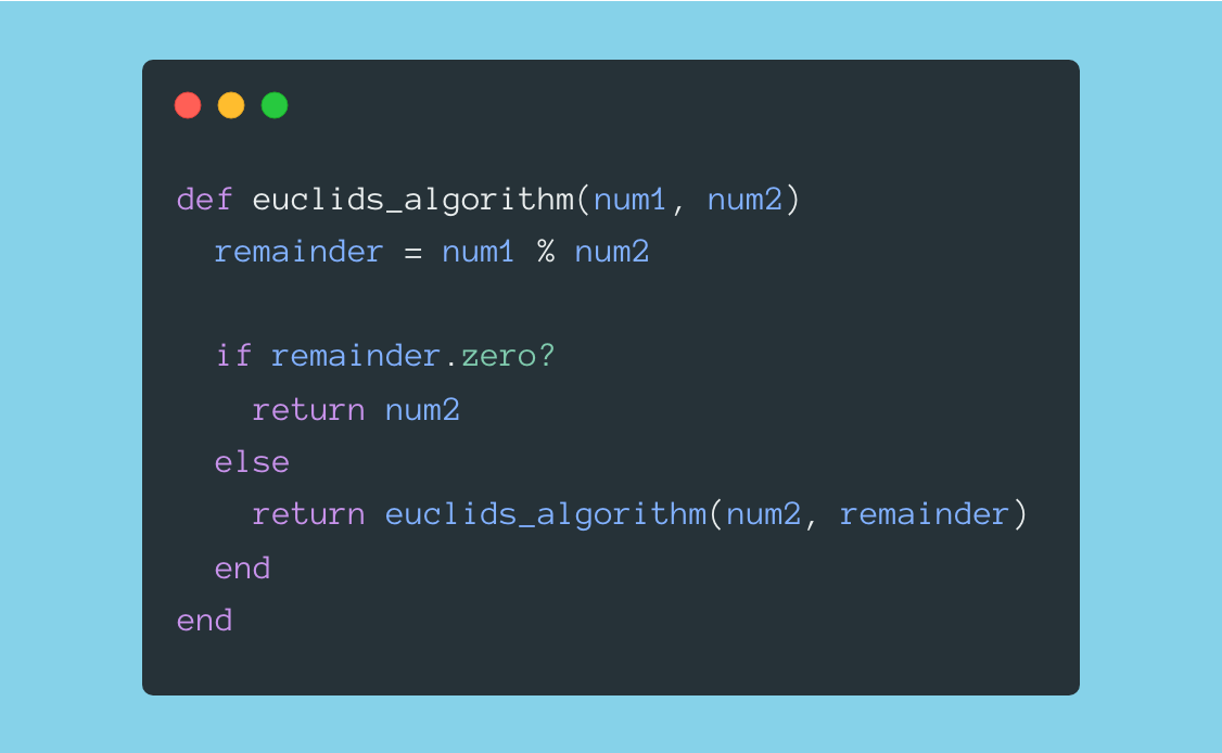 Euclid's Algorithm for Greatest Common Divisor Euclid's Algorithm for Greatest Common Divisor