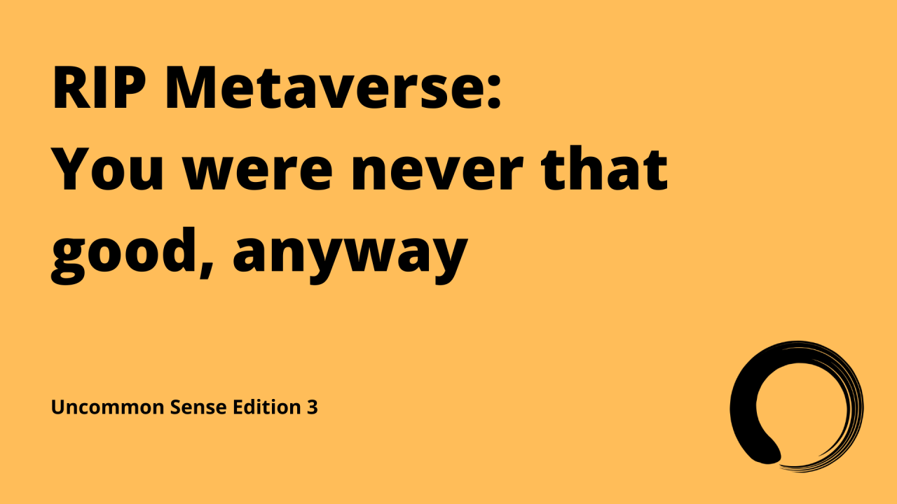 Why Metaverse was destined for doom Why Metaverse was destined for doom