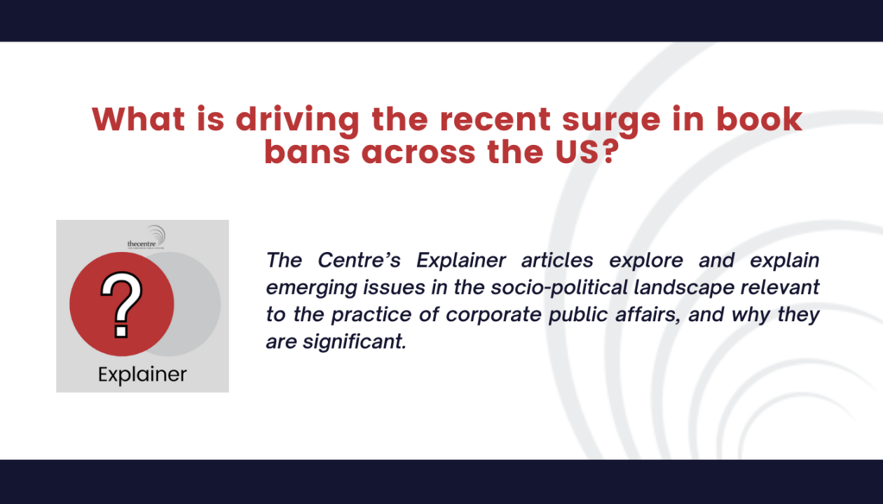 What is driving the recent surge in book bans across the US? What is driving the recent surge in book bans across the US?