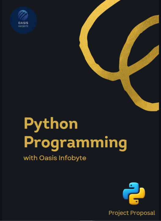 Python Programming Internship-Oasis Infobyte Python Programming Internship-Oasis Infobyte