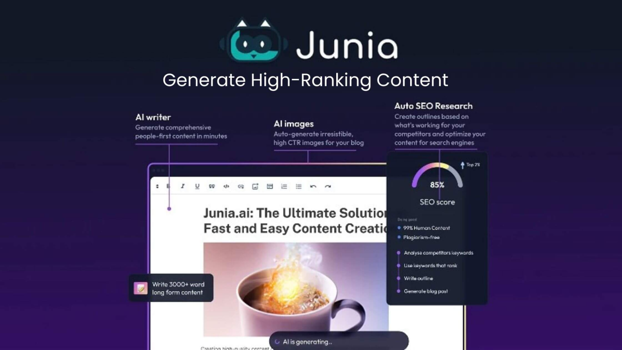 Junia AI Review:Create SEO-Friendly Long-Form Content Easily Junia AI Review:Create SEO-Friendly Long-Form Content Easily