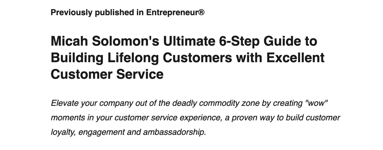 The Ultimate 6-Step Guide to Building Lifelong Customers via a 'Wow ... The Ultimate 6-Step Guide to Building Lifelong Customers via a 'Wow ...