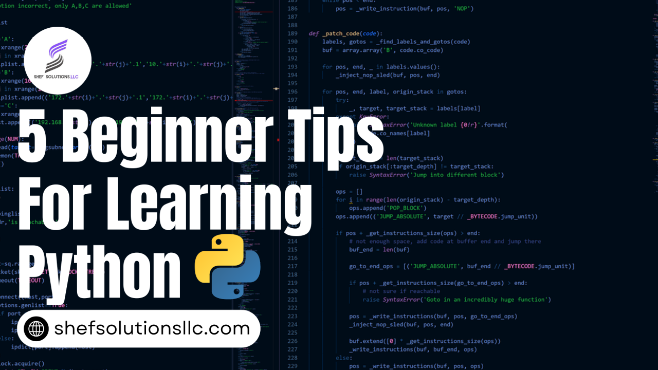 5 beginner tips for learning python programming 5 beginner tips for learning python programming