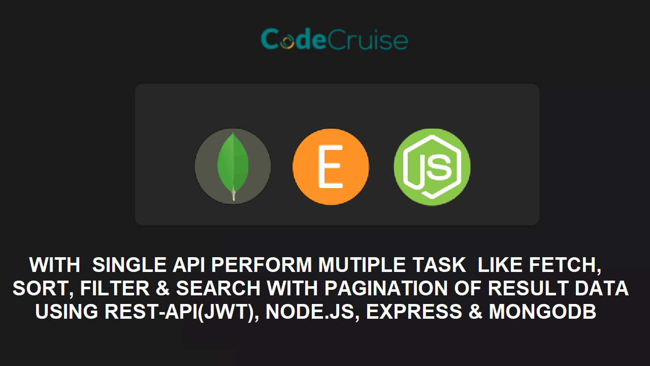 WITH SINGLE API PERFORM MUTIPLE TASKS LIKE FETCH, SORT, FILTER & SEARCH ... WITH SINGLE API PERFORM MUTIPLE TASKS LIKE FETCH, SORT, FILTER & SEARCH ...