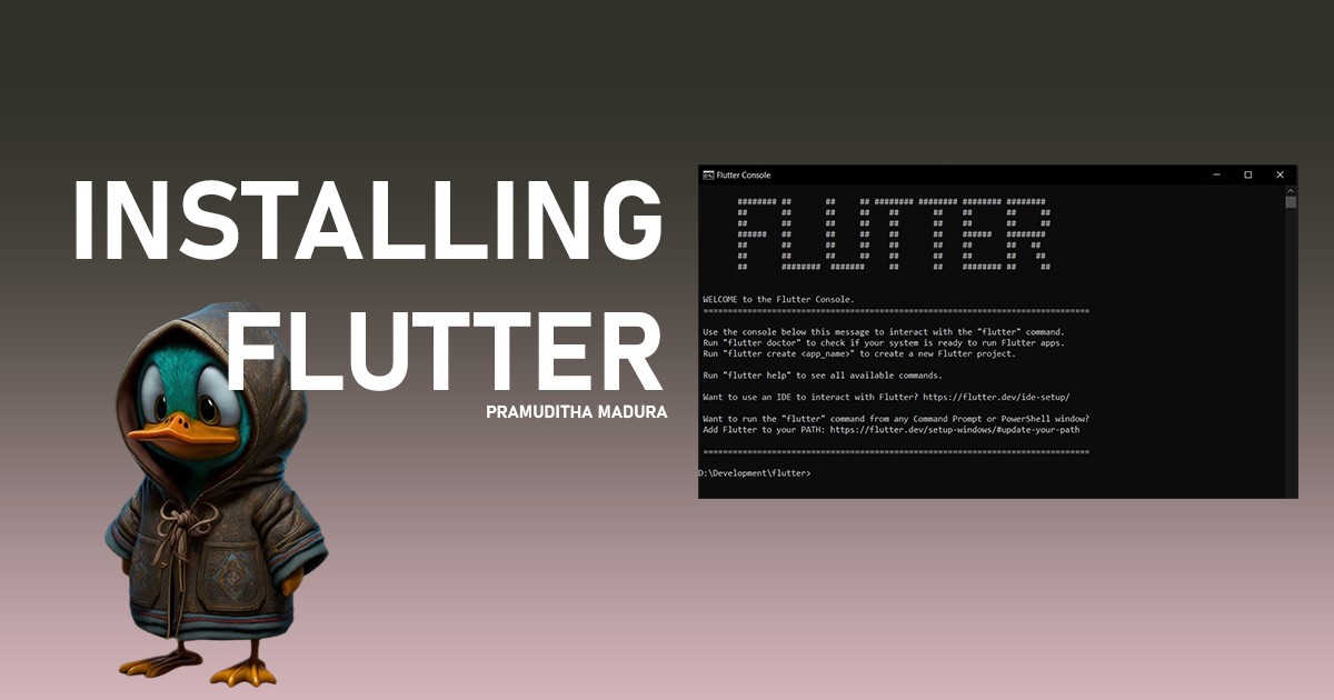 INSTALLING FLUTTER INSTALLING FLUTTER