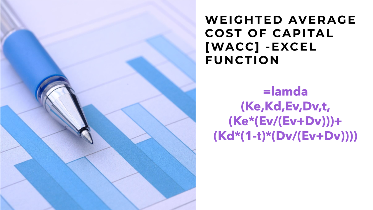 Create custom function for WACC using LAMBDA Create custom function for WACC using LAMBDA