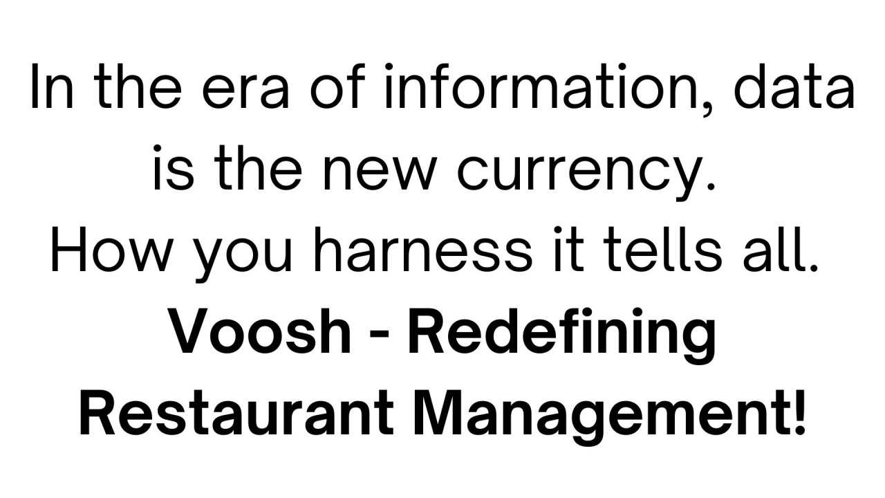 Unleashing the Power of Data - The Voosh Revolution! Unleashing the Power of Data - The Voosh Revolution!