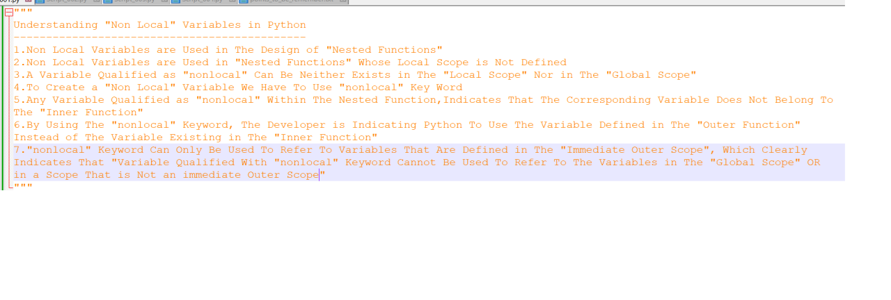 Non Local Variables in Python Non Local Variables in Python