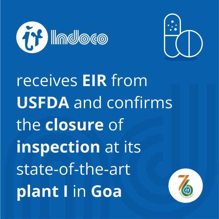 Indoco Remedies received the Establishment Inspection Report (EIR) from ... Indoco Remedies received the Establishment Inspection Report (EIR) from ...