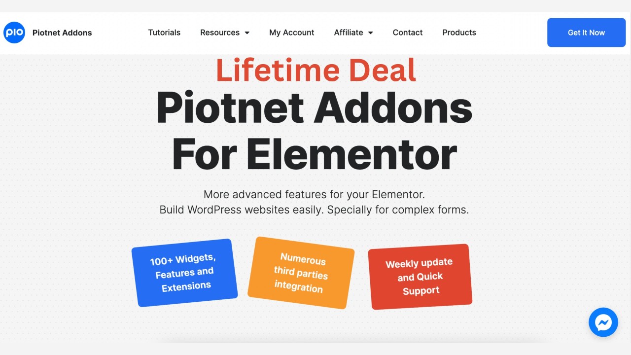Piotnet Addons For Elementor Plugin Lifetime Deal $119 Piotnet Addons For Elementor Plugin Lifetime Deal $119