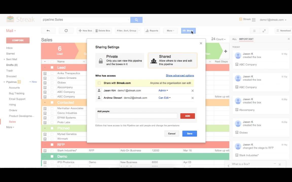 Streak CRM for Gmail Streak CRM for Gmail