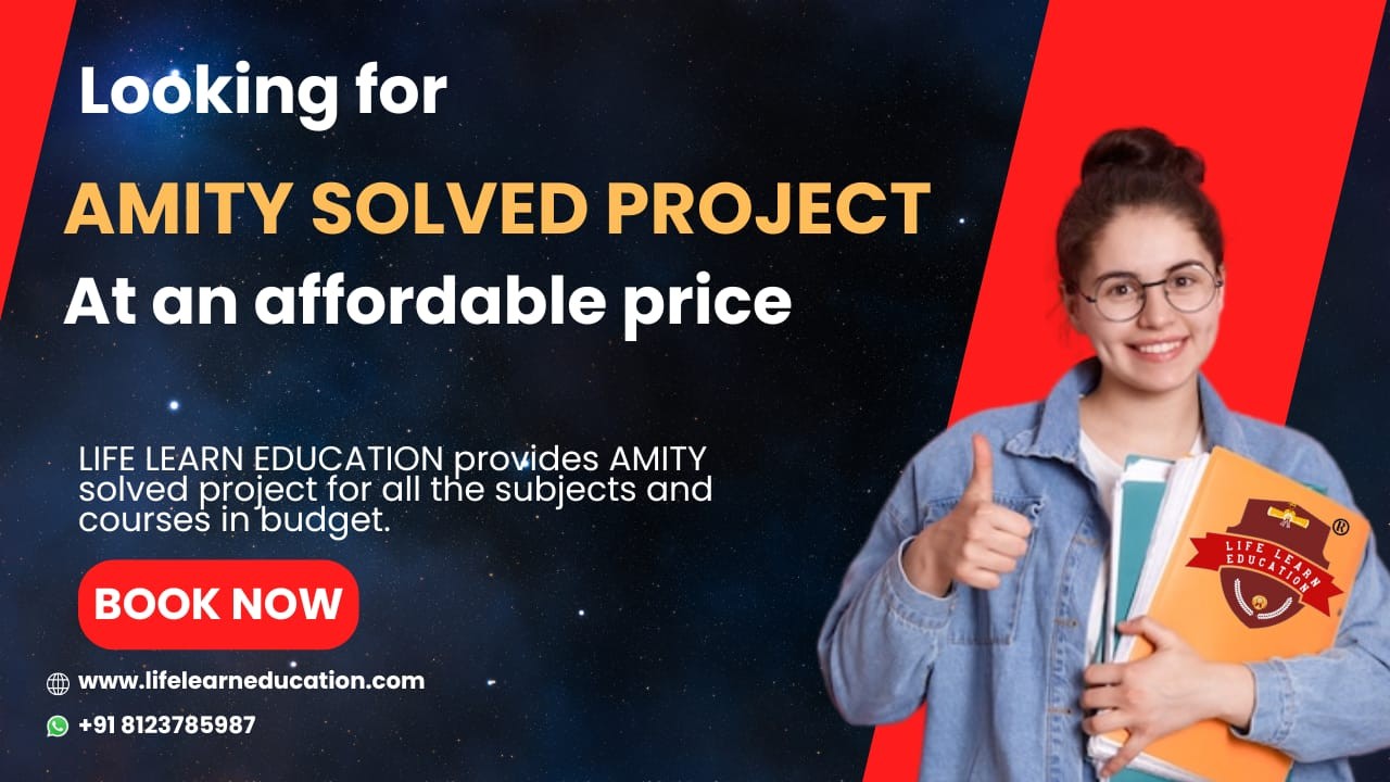 The best provider of AMITY University solved project writing services. The best provider of AMITY University solved project writing services.