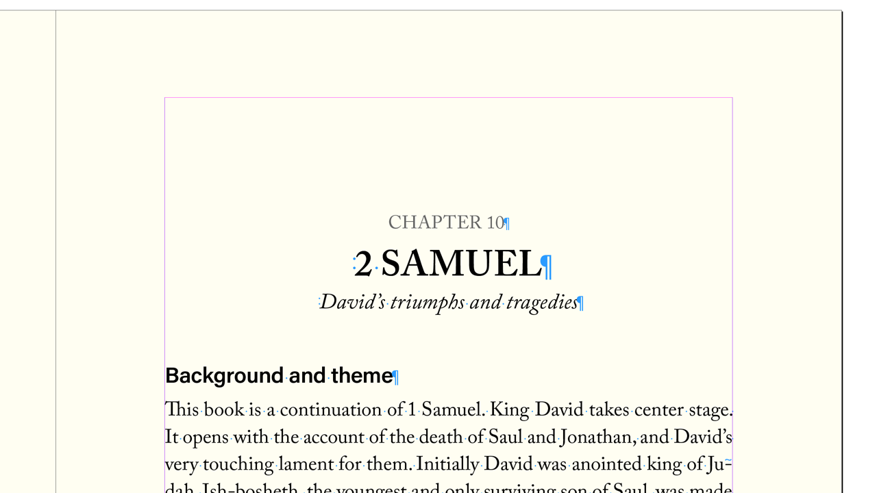 InDesign technique for creating chapter openers InDesign technique for creating chapter openers