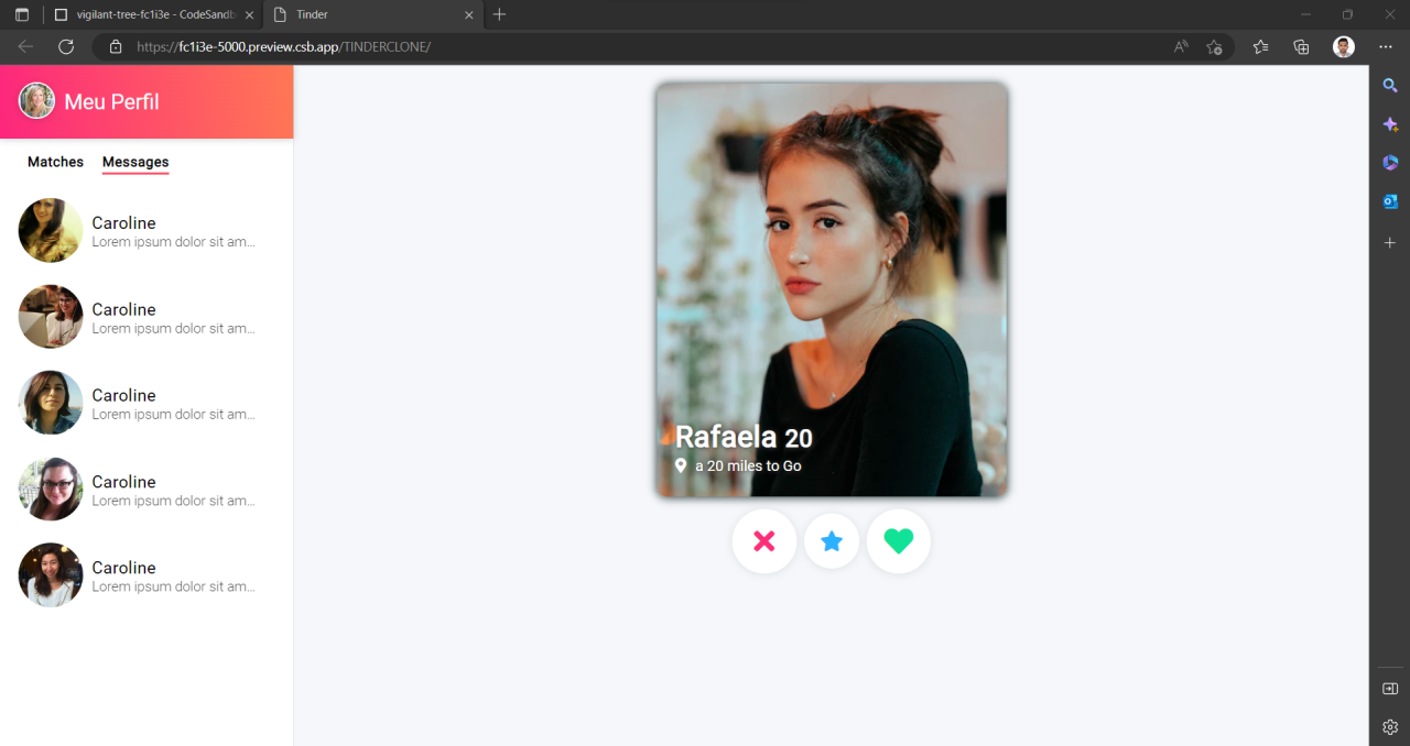 Tinder Clone using HTML & CSS (Dev Town) Tinder Clone using HTML & CSS (Dev Town)