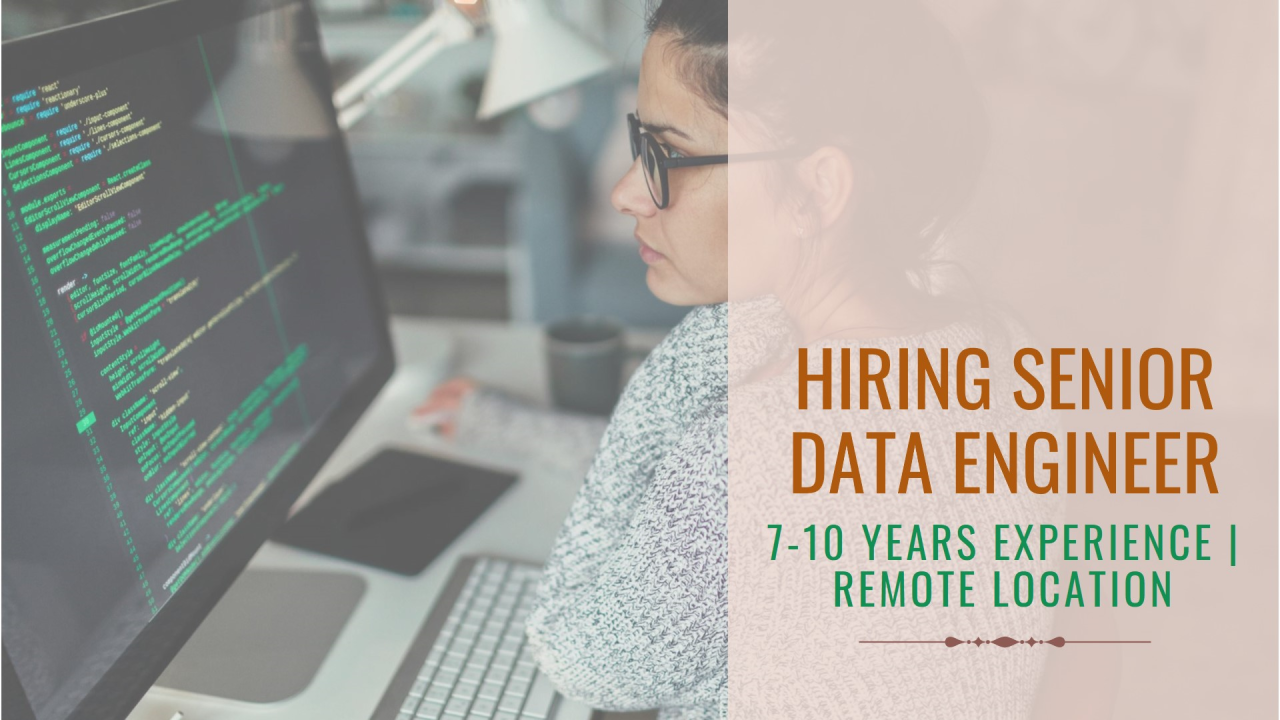 Senior Data Engineer- Remote Senior Data Engineer- Remote