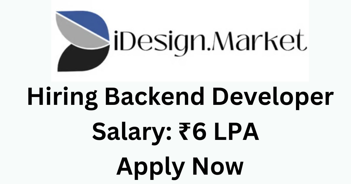 iDesign Market Hiring Backend Developer | Apply Now iDesign Market Hiring Backend Developer | Apply Now