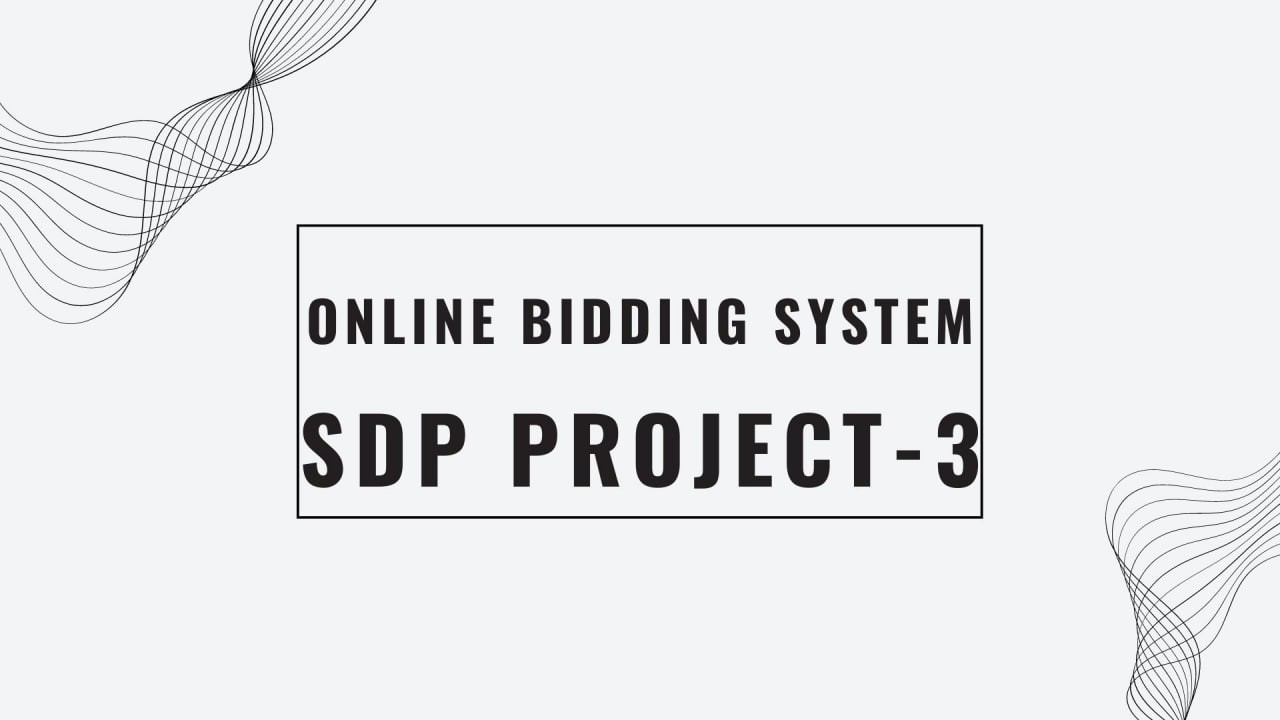 Online Bidding System Online Bidding System