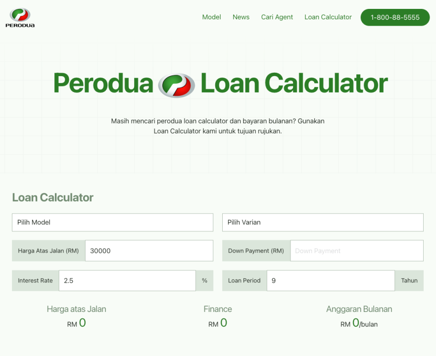 Perodua Loan Calculator – The Complete Technical Write Up using WordPress Perodua Loan Calculator – The Complete Technical Write Up using WordPress