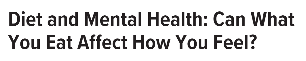 Diet & mental health Diet & mental health