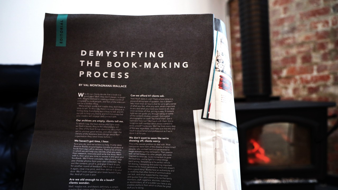 Demystifying the book-making process. Demystifying the book-making process.