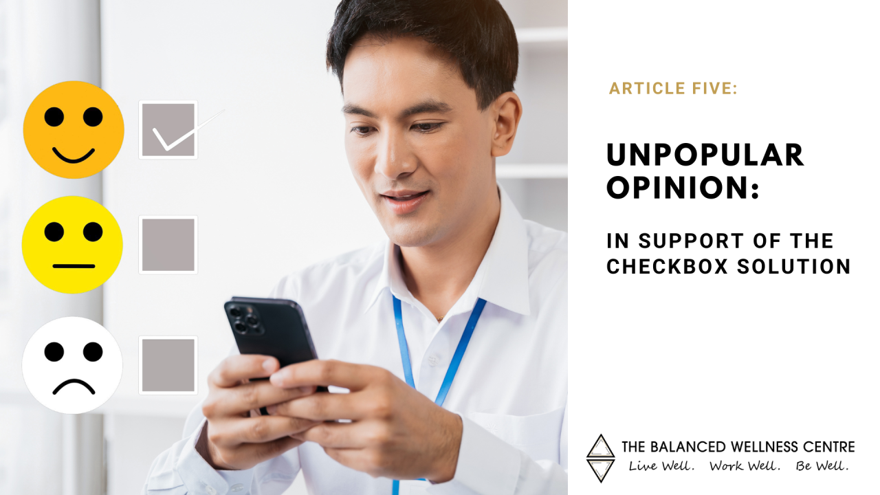 In Support of the Checkbox Solution In Support of the Checkbox Solution