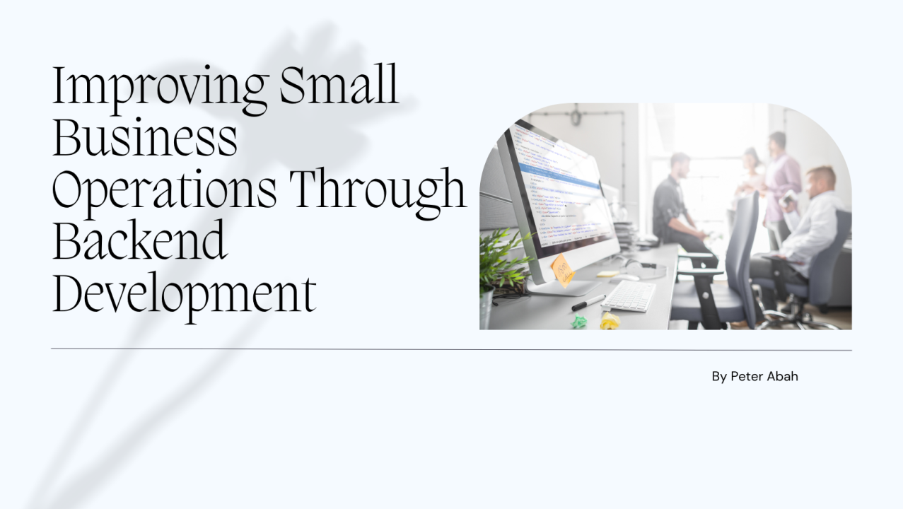 Enhancing Small Business Operations Enhancing Small Business Operations
